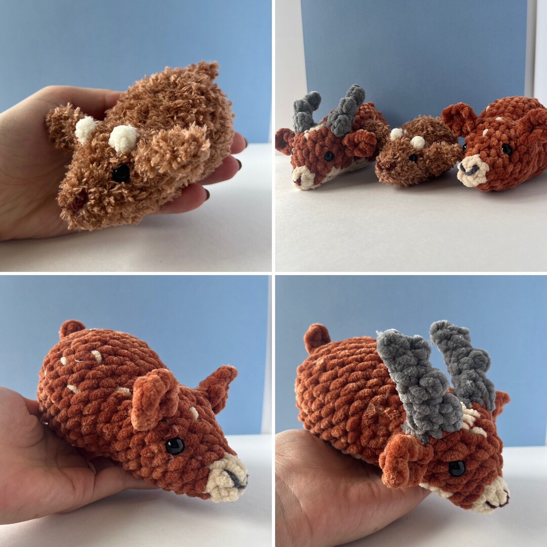 No-sew Crochet Goat Pattern, Amigurumi Deer, Crochet Cute Elk Pattern ...