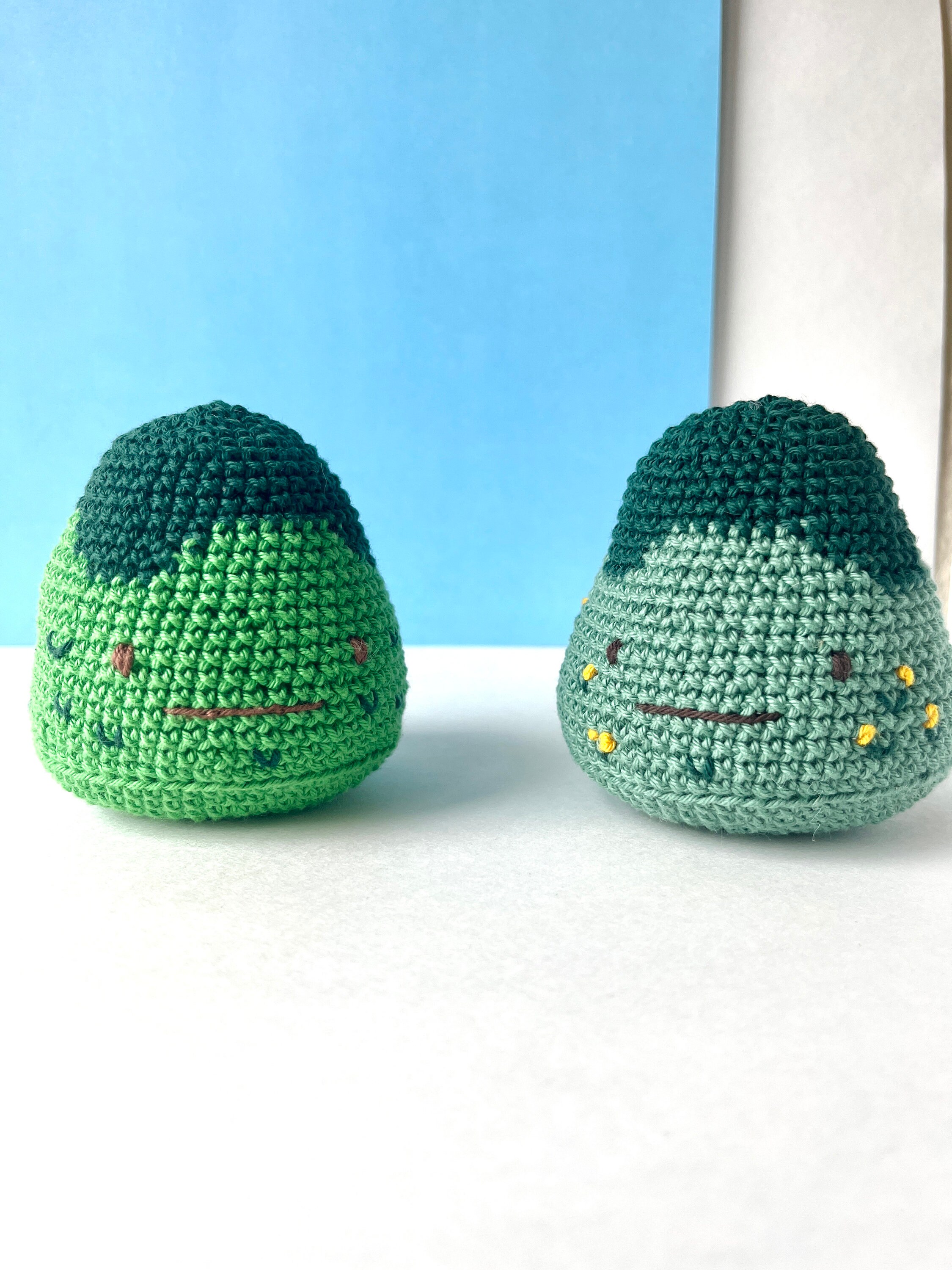 No-sew Kawaii Mountain and Hill Crochet Pattern, Amigurumi Bobble Plush ...