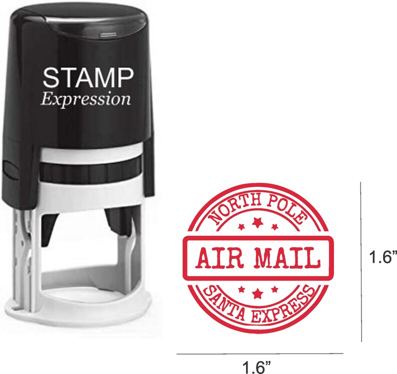 North Pole Santa Express Air Mail Christmas Stamp - Etsy