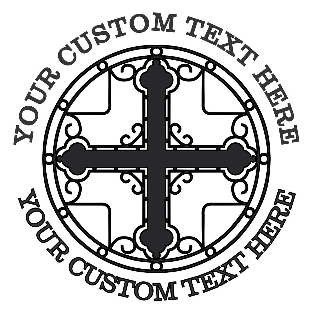 Cross Religious Christian Church Custom Self Inking Rubber Stamp ...