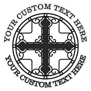 Cross Religious Christian Church Custom Self Inking Rubber Stamp ...