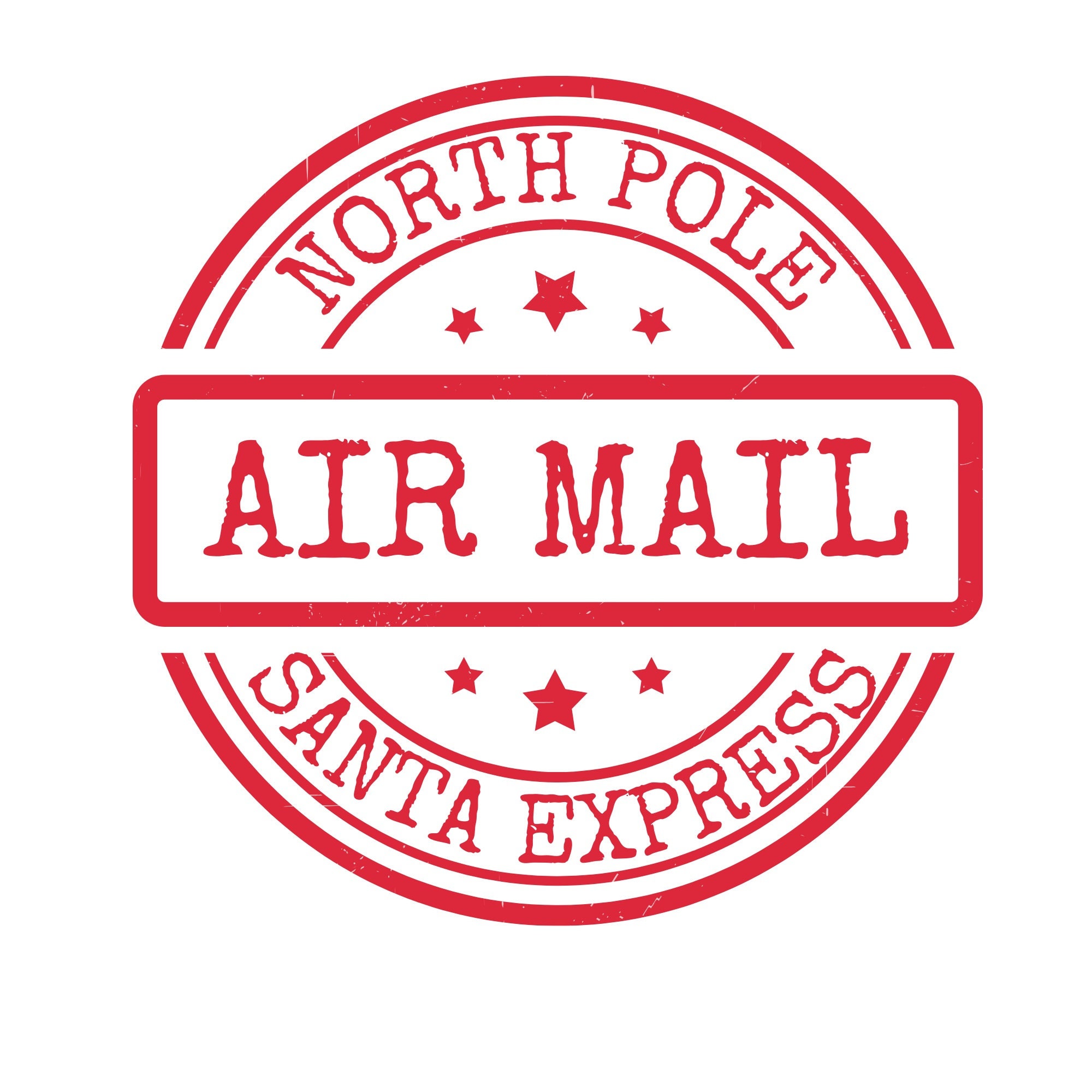North Pole Santa Express Air Mail Christmas Stamp - Etsy
