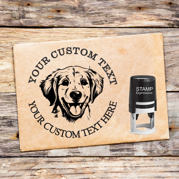 Golden Retriever Rubber Stamp - Etsy