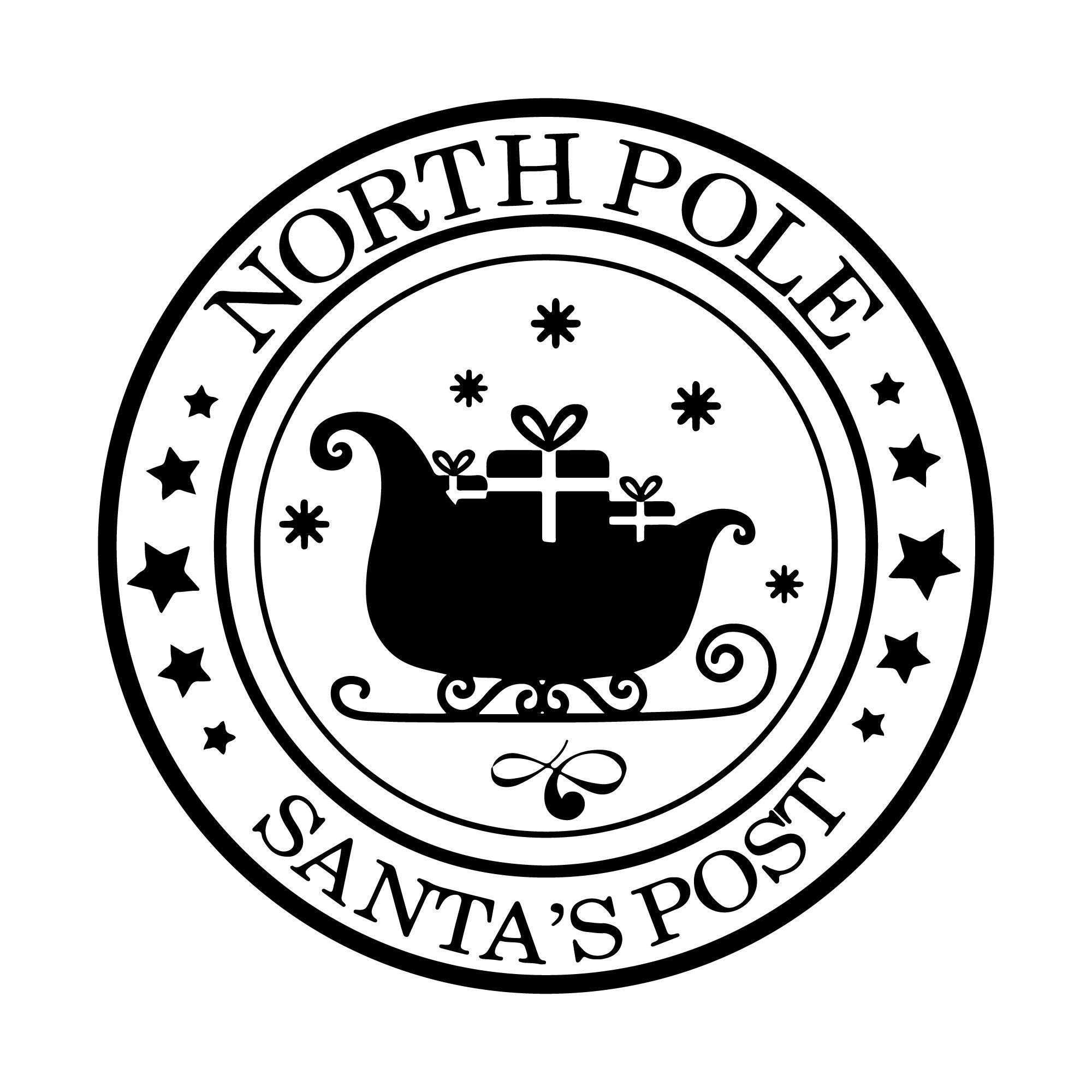 North Pole Santa's Post Christmas Stamp - Etsy