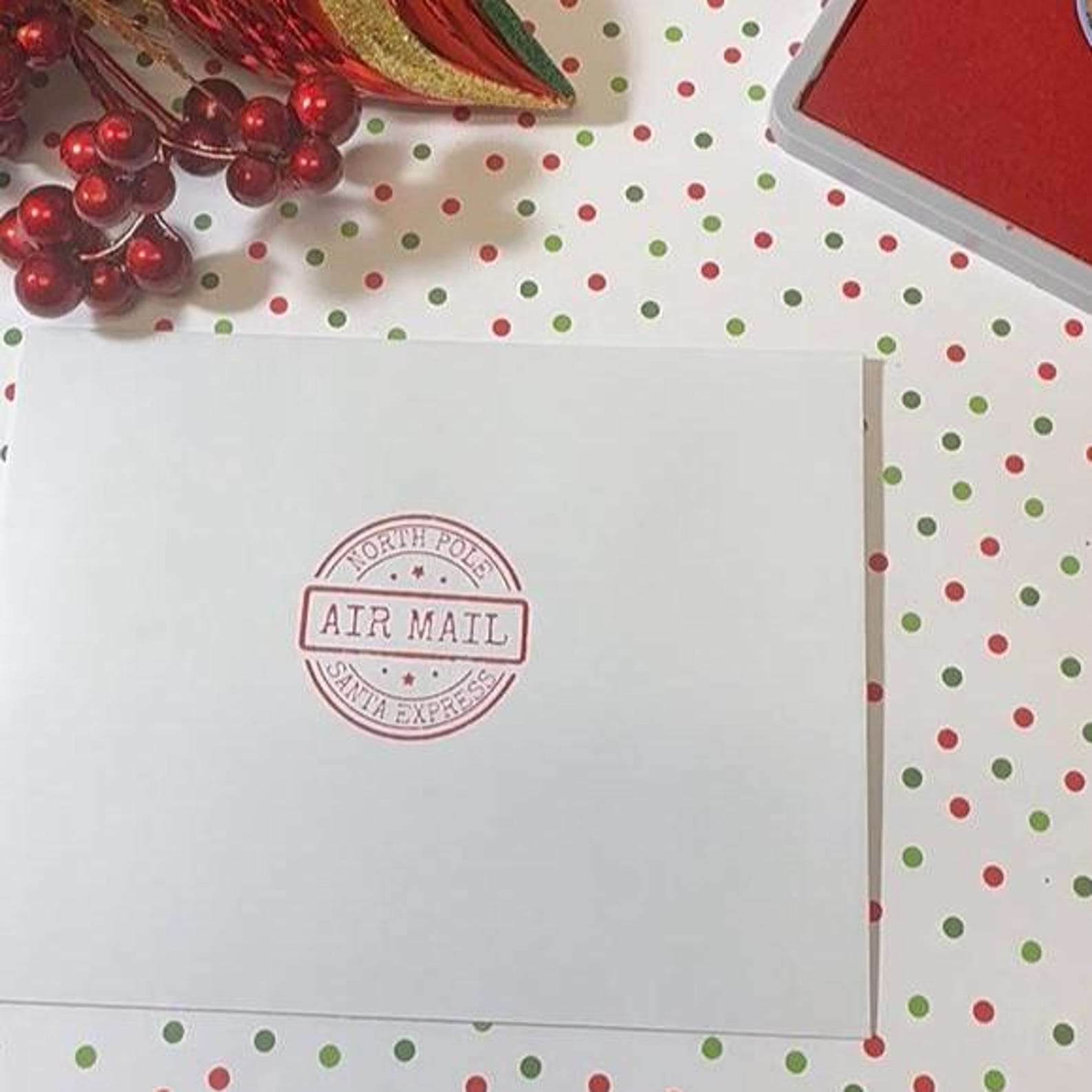 North Pole Santa Express Air Mail Christmas Stamp - Etsy
