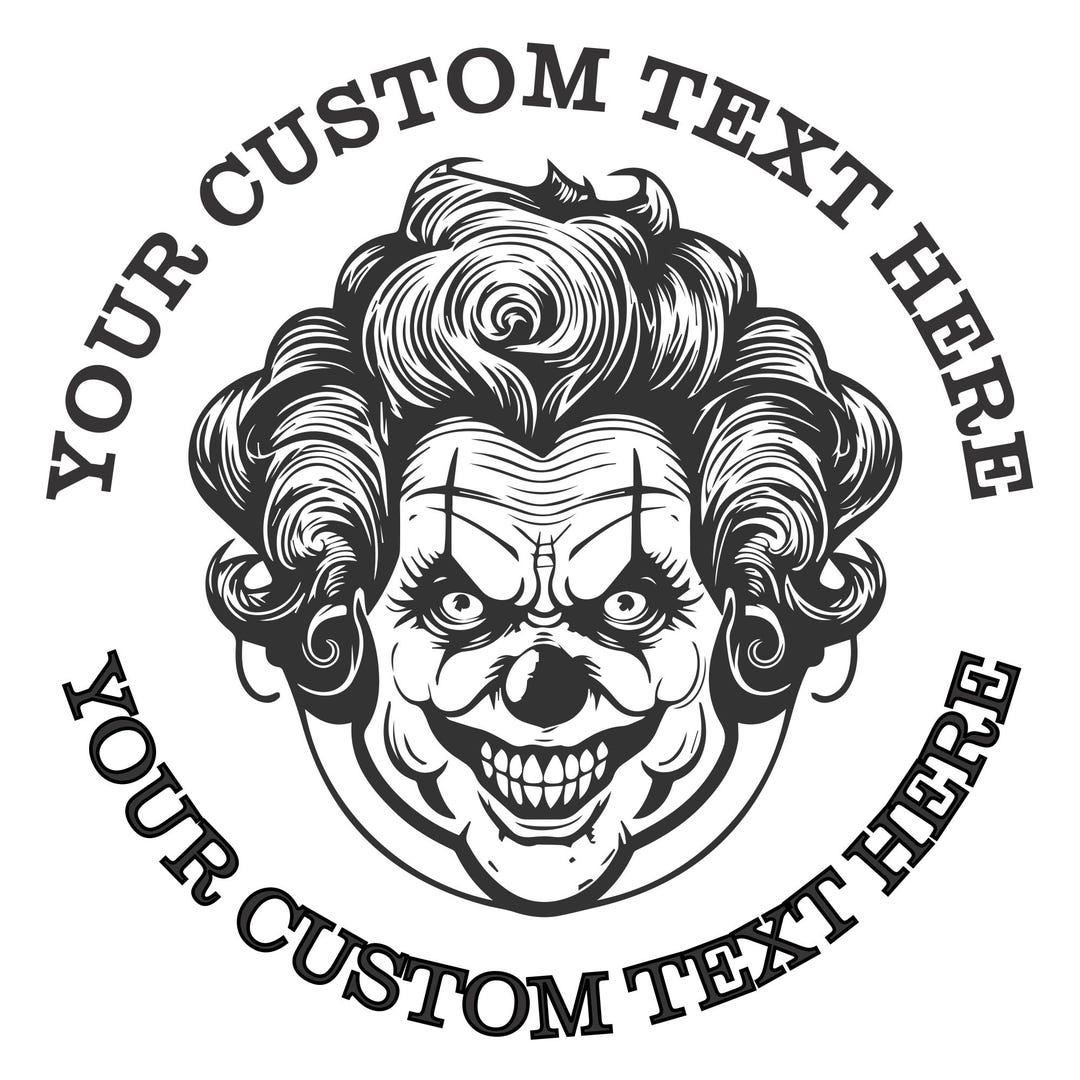 Evil Creepy Clown Custom Stamp - Self Inking. Personalized Return ...