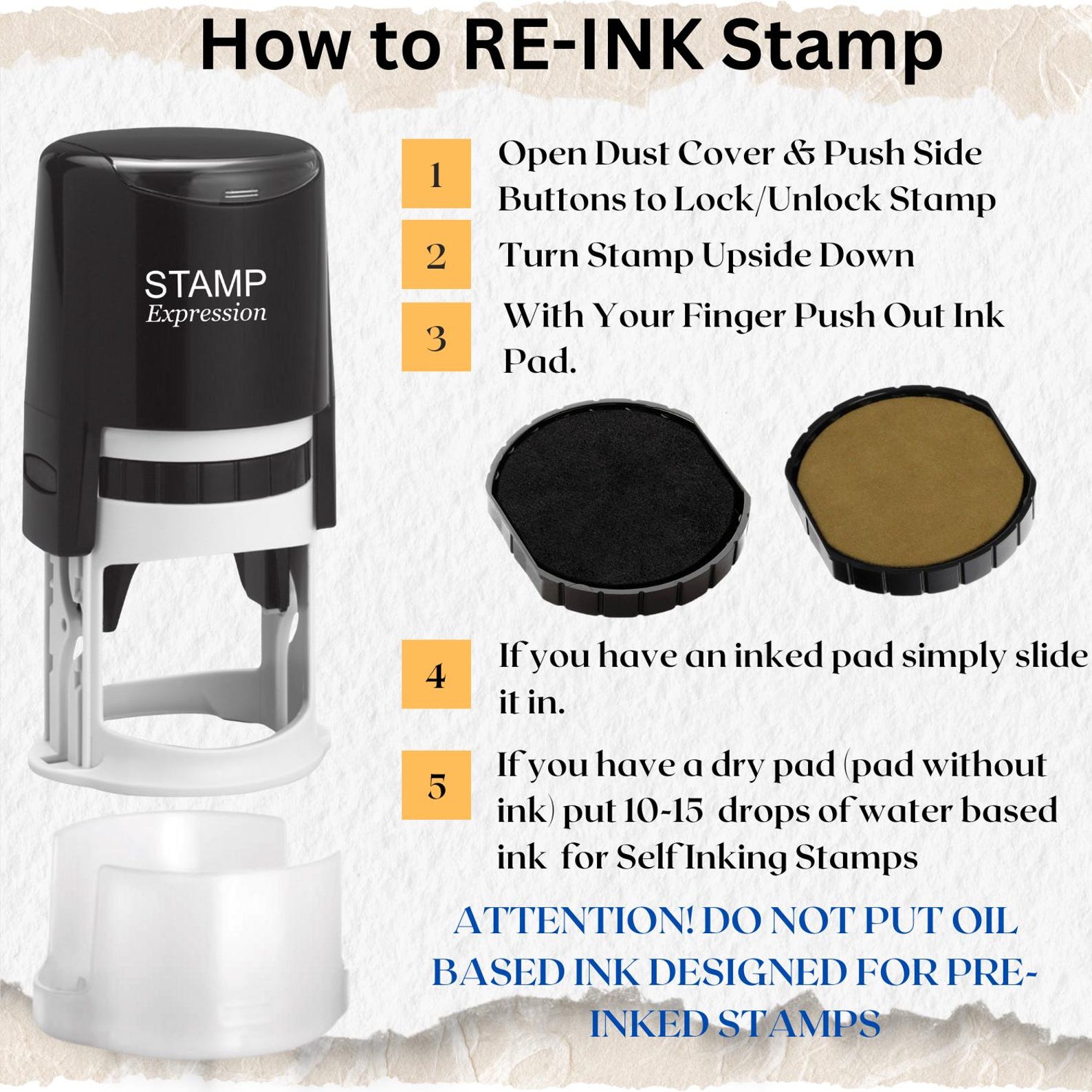 Medical Stethoscope Custom Return Address Stamp – Self-inking Rubber ...