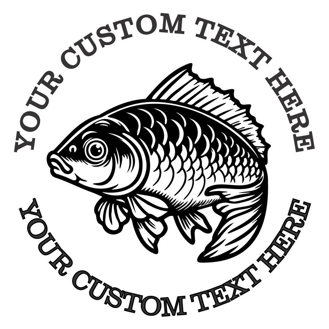 Fish Custom Self Inking Rubber Stamp. Personalized Address Stamp With ...