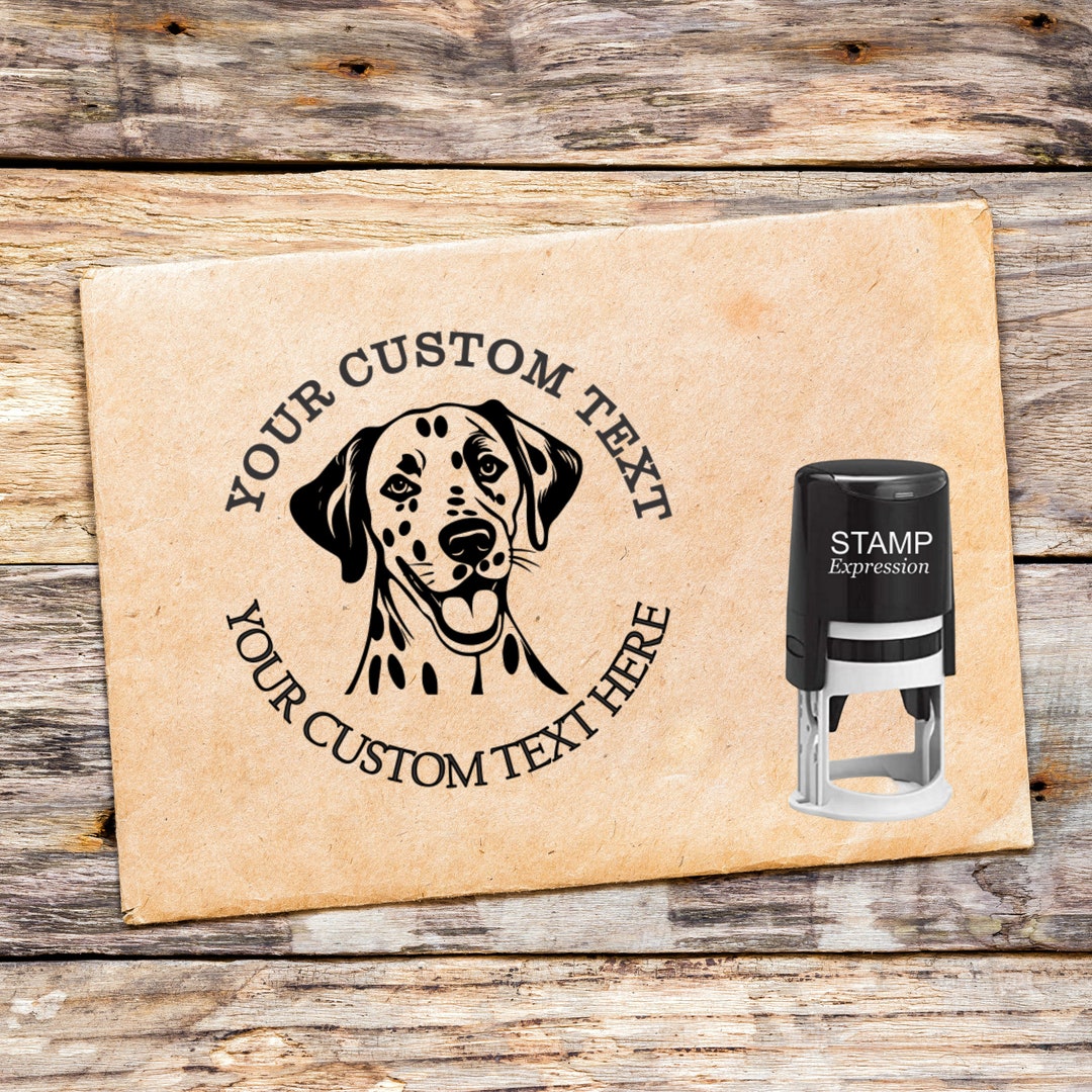 Dalmatian Dog Custom Return Address Stamp - Self Inking. Personalized ...