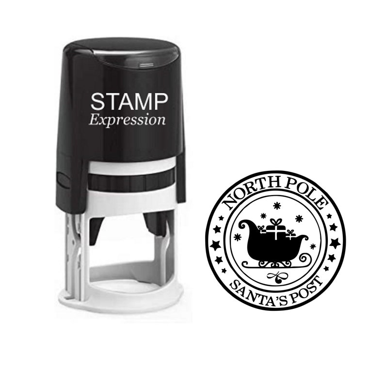 North Pole Santa's Post Christmas Stamp - Etsy