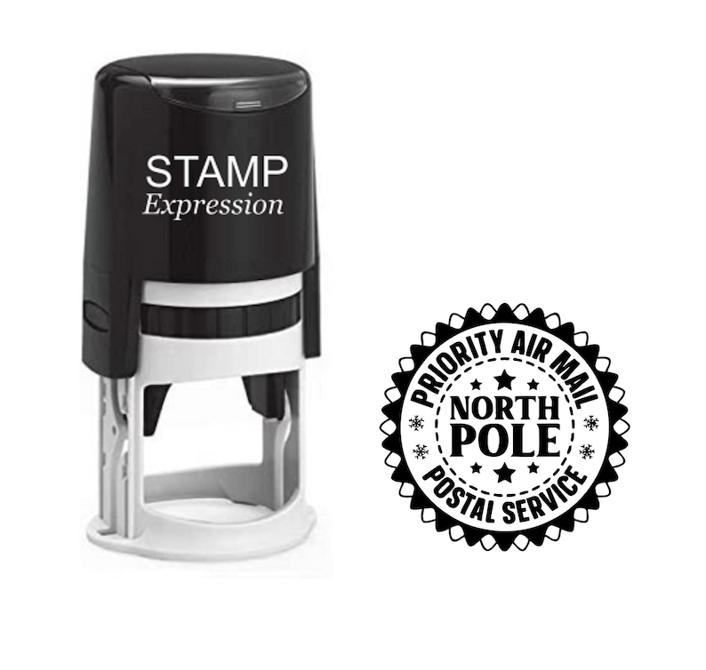 North Pole Priority Air Mail Postal Service Christmas Stamp - Etsy