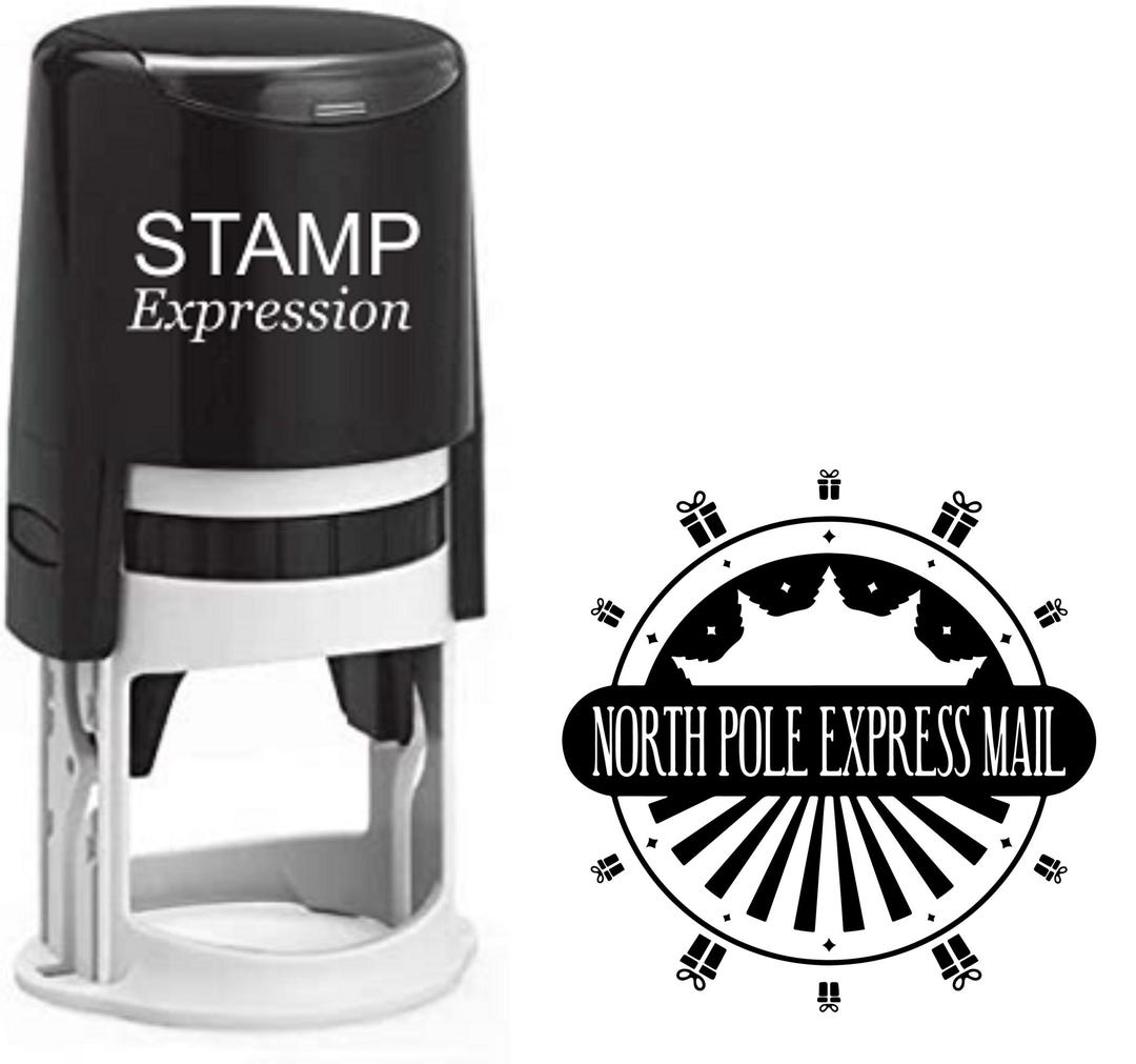North Pole Express Mail Christmas Stamp (ET-76262) - Etsy