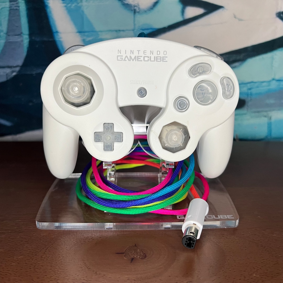 Modded OEM Wired All White Gamecube Controller T3 skittles - Etsy