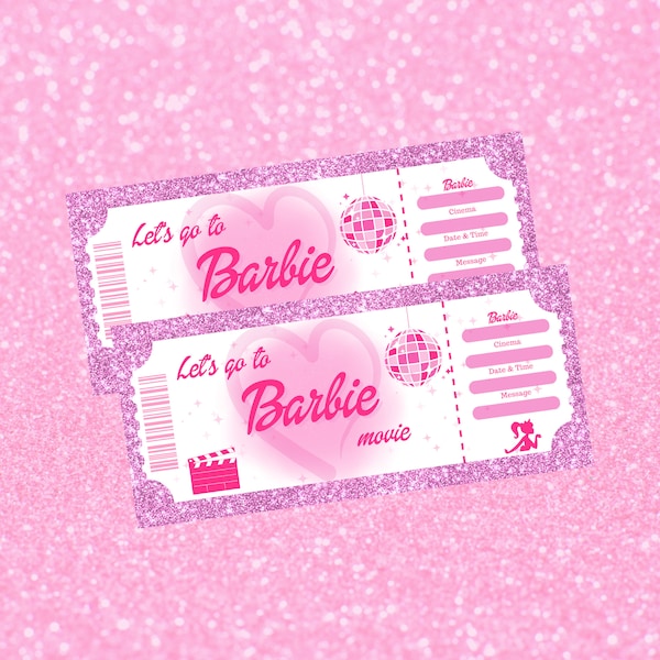 Printable Barbie Movie Ticket - Etsy