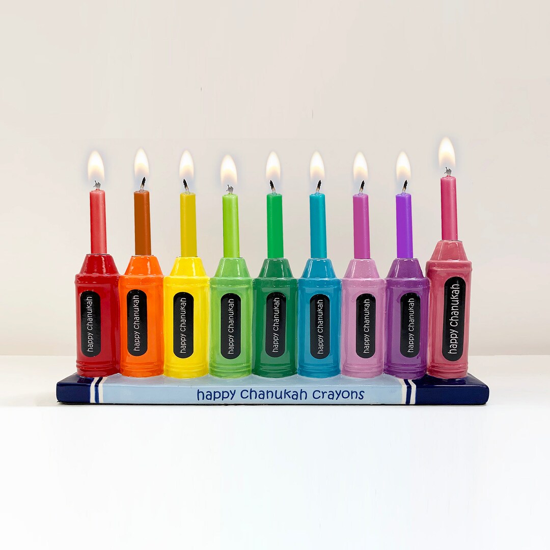 Ceramic Crayons Menorah - Etsy