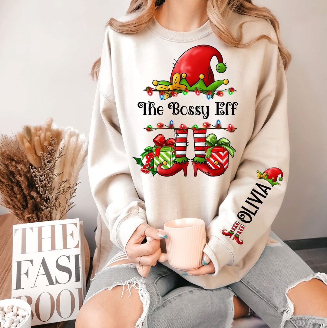 Bossy Elf PNG Sublimation Design Custom Elf Christmas PNG for - Etsy