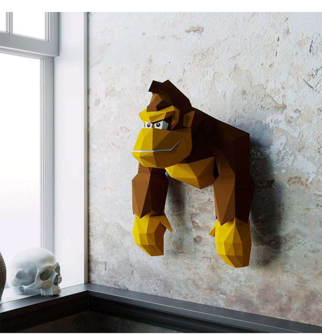 DIY 3D Gorilla Papercraft Kitpapercraft Gorilla Gorilla DIY - Etsy Ireland