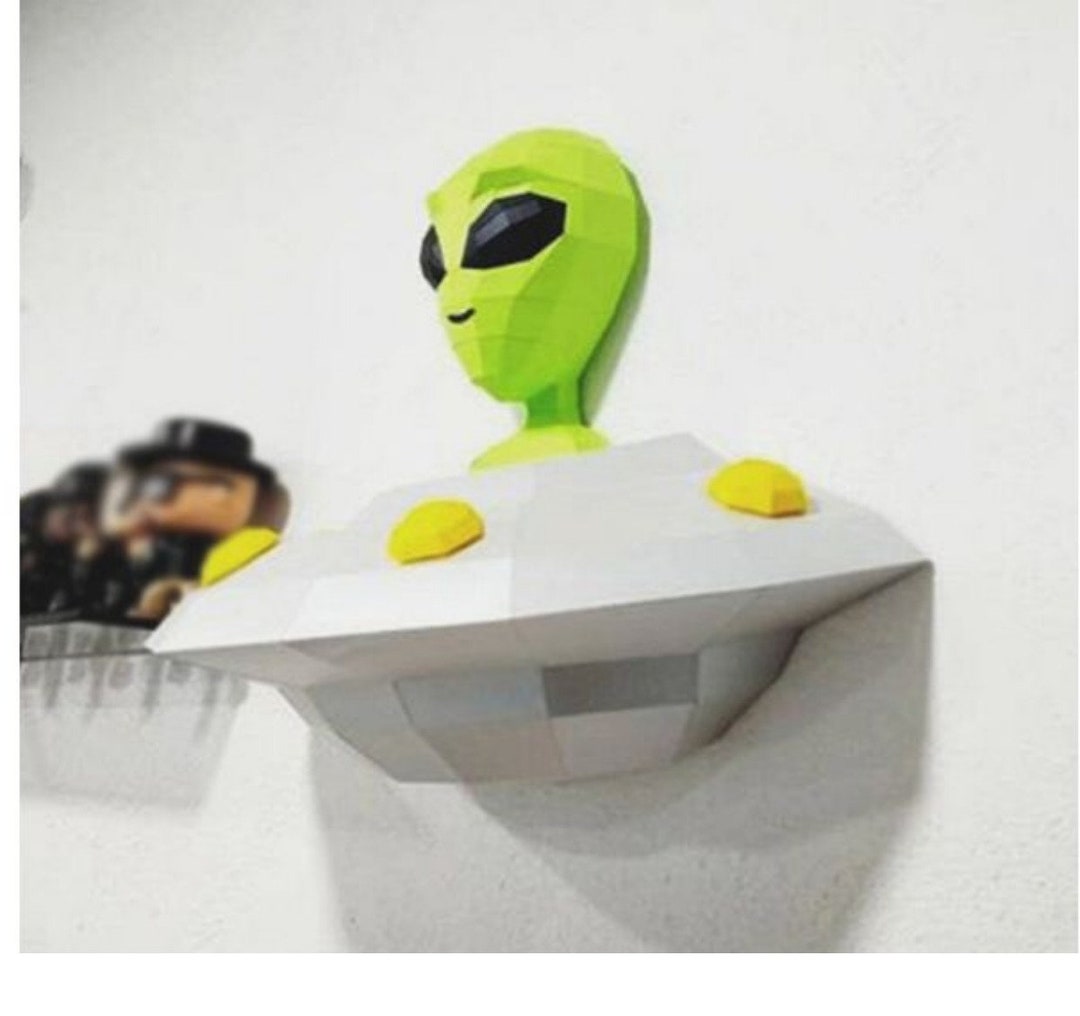 PAPERCRAFT Alien3d Alien Paper Craft Diy Craft Kit Low Poly - Etsy