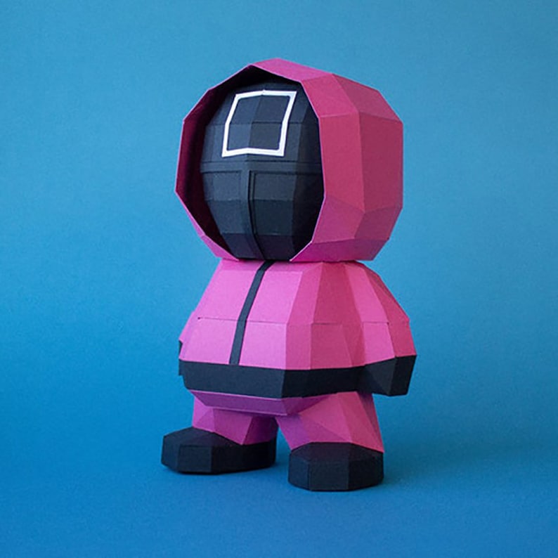 PAPERCRAFT Pink Robot3d Robot Paper Craft Diy Craft Kit Low - Etsy