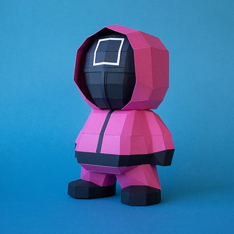 PAPERCRAFT Pink Robot3d Robot Paper Craft Diy Craft Kit Low - Etsy