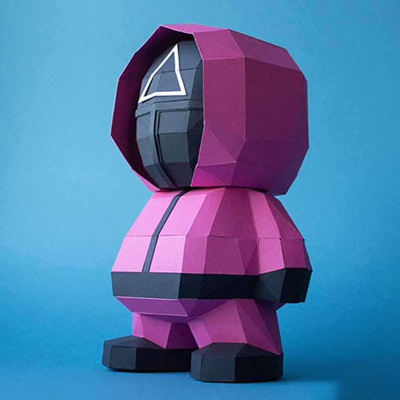 PAPERCRAFT Pink Robot3d Robot Paper Craft Diy Craft Kit Low - Etsy