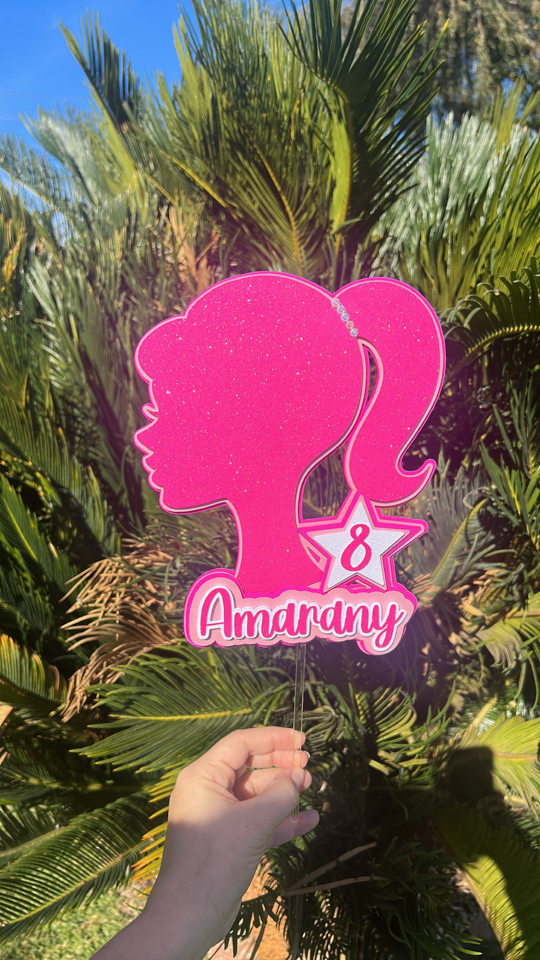 Doll Head Pink Cake Topper - Etsy