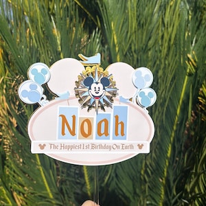 Happiest Birthday on Earth , Cake Topper , Ferris Wheel , Birthday ...