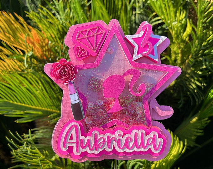 Pink Doll Cake Topper , Doll Cake Topper - Etsy