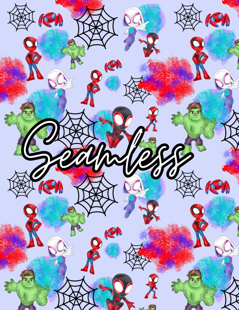 Spidey and His Amazing Friends Seamless File Digital Download - Etsy