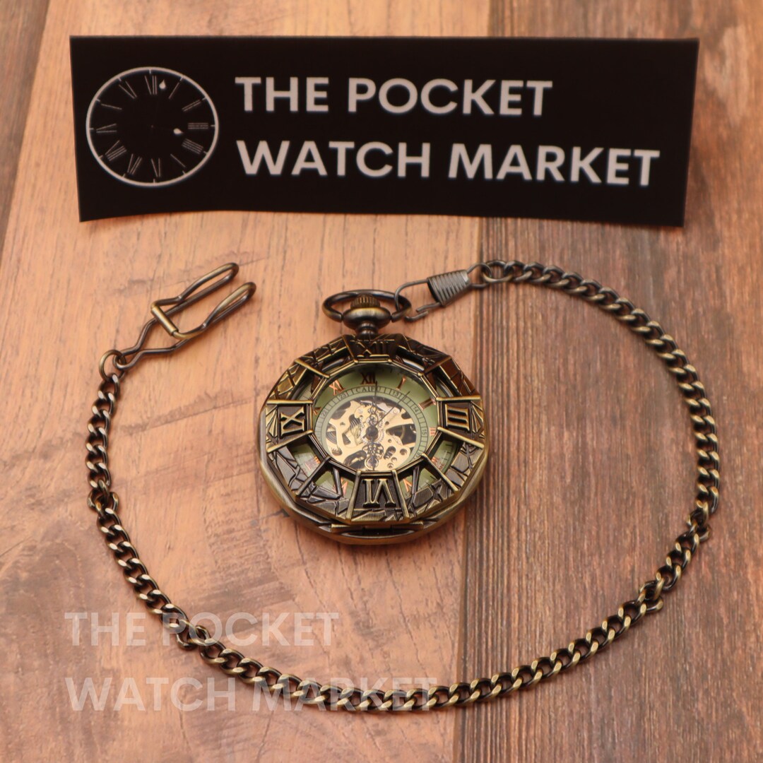 PERSONALIZED Signature Mechanical Pocket Watch "the Arianna" With Metal ...