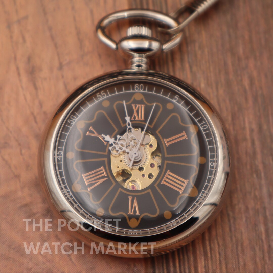 CUSTOM ENGRAVED Signature Mechanical Pocket Watch "the Graham ...