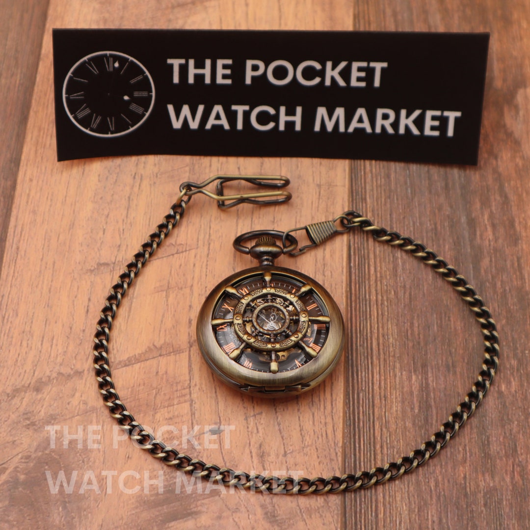 CUSTOM ENGRAVED Signature Mechanical Pocket Watch "the Carson ...