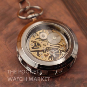 The Vinci - Signature Mechanical Pocket Watch With Metal Chain and ...
