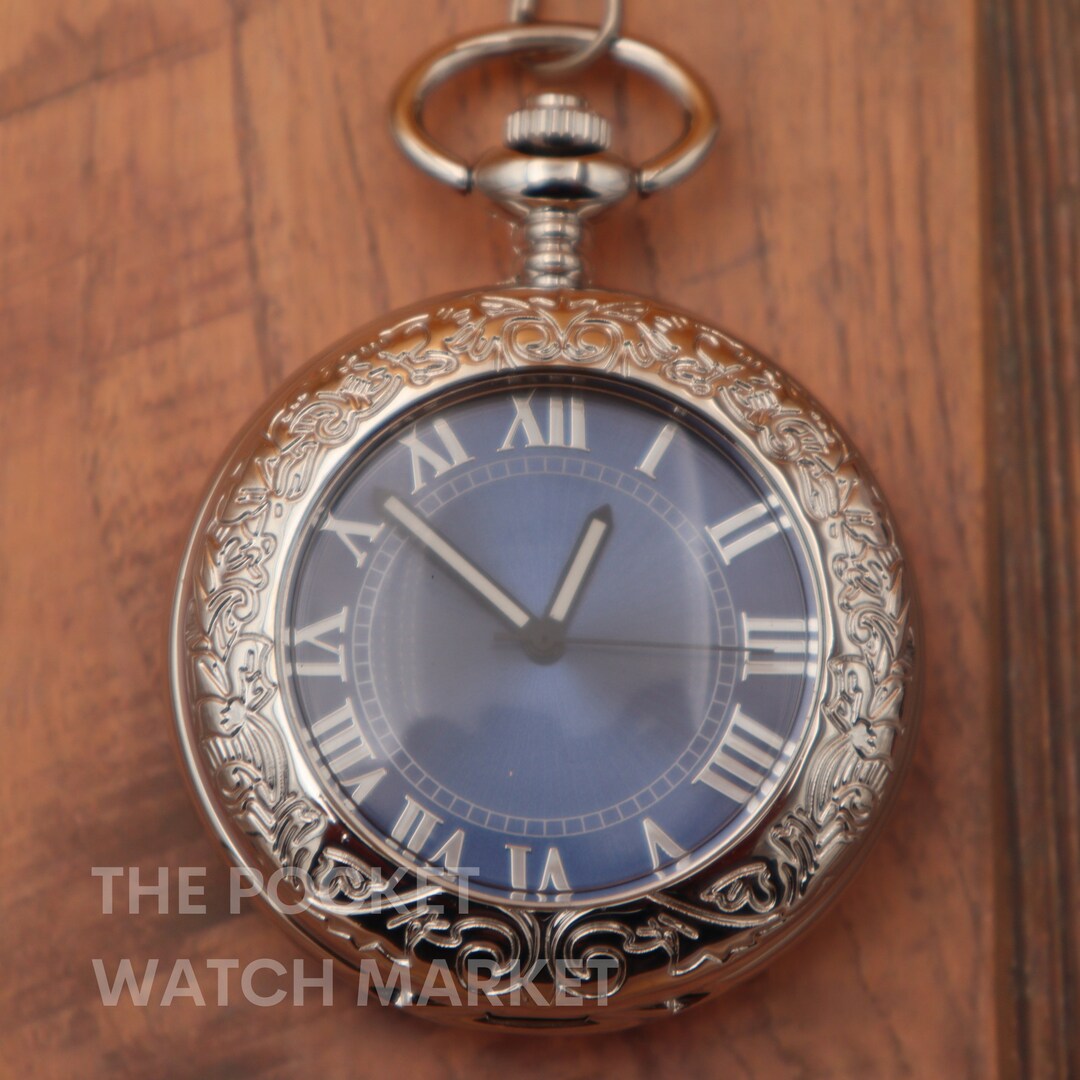 The Geiz - Signature Mechanical Pocket Watch With Metal Chain and ...