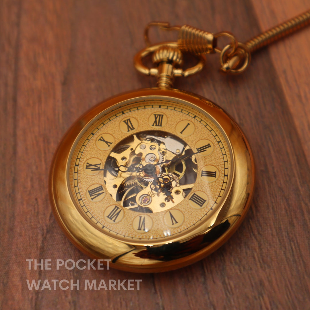 The Volta - Signature Mechanical Pocket Watch With Metal Chain and ...