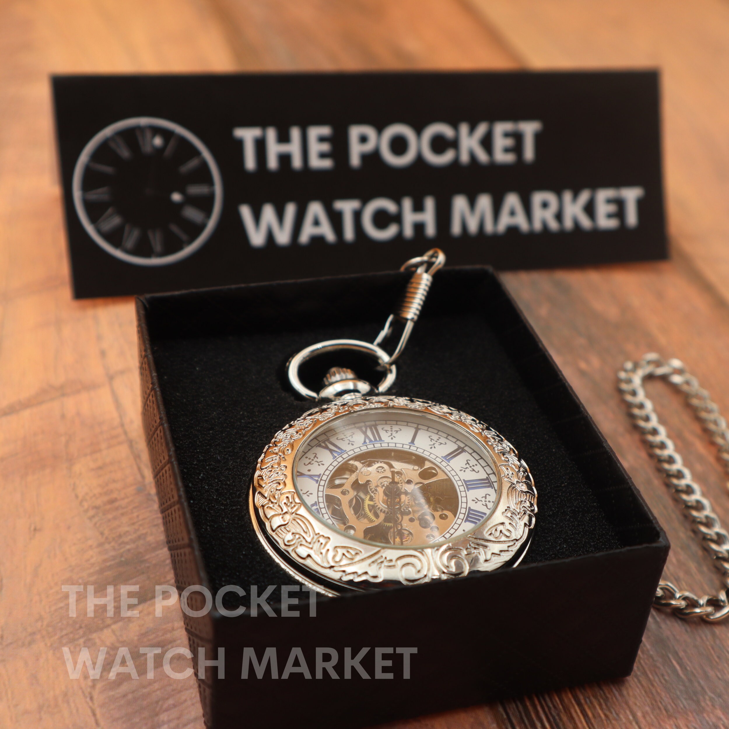 The Galilei Signature Mechanical Pocket Watch With Metal Chain and ...