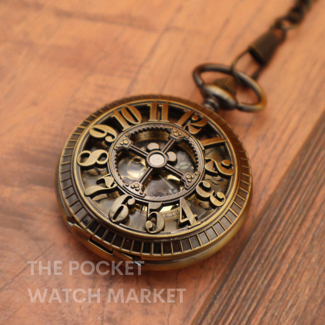 The Walt - Signature Mechanical Pocket Watch With Metal Chain and ...