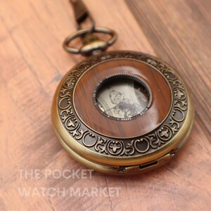 The Caesar - Signature Mechanical Pocket Watch With Metal Chain - Wood ...