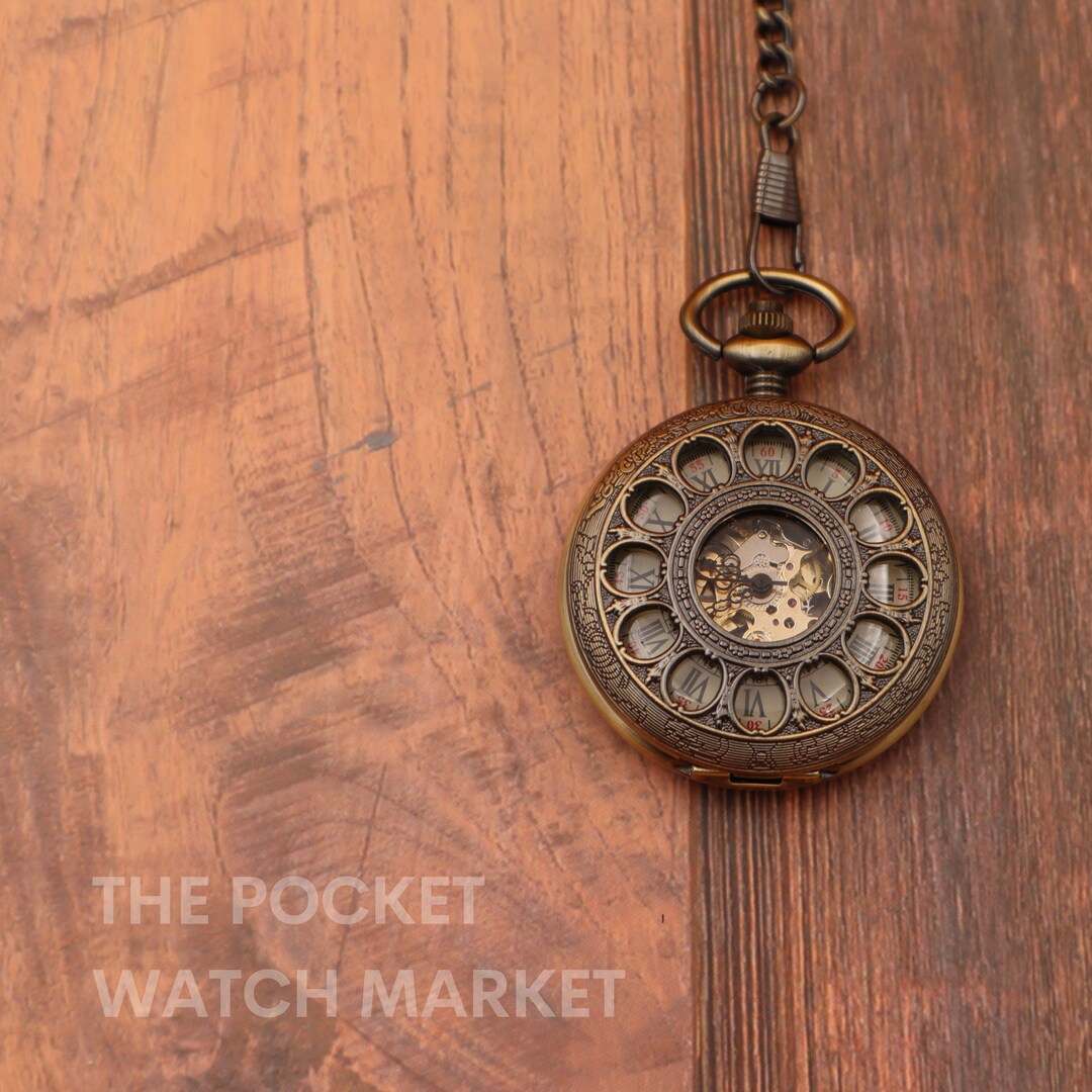 CUSTOM ENGRAVED Signature Mechanical Pocket Watch "the Washington ...