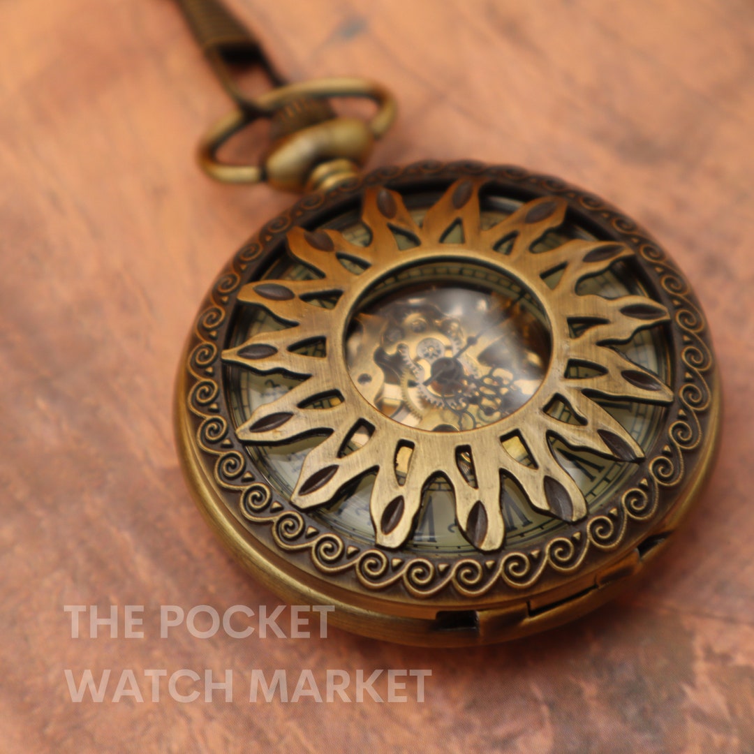 The Copernicus - Signature Mechanical Pocket Watch With Metal Chain and ...