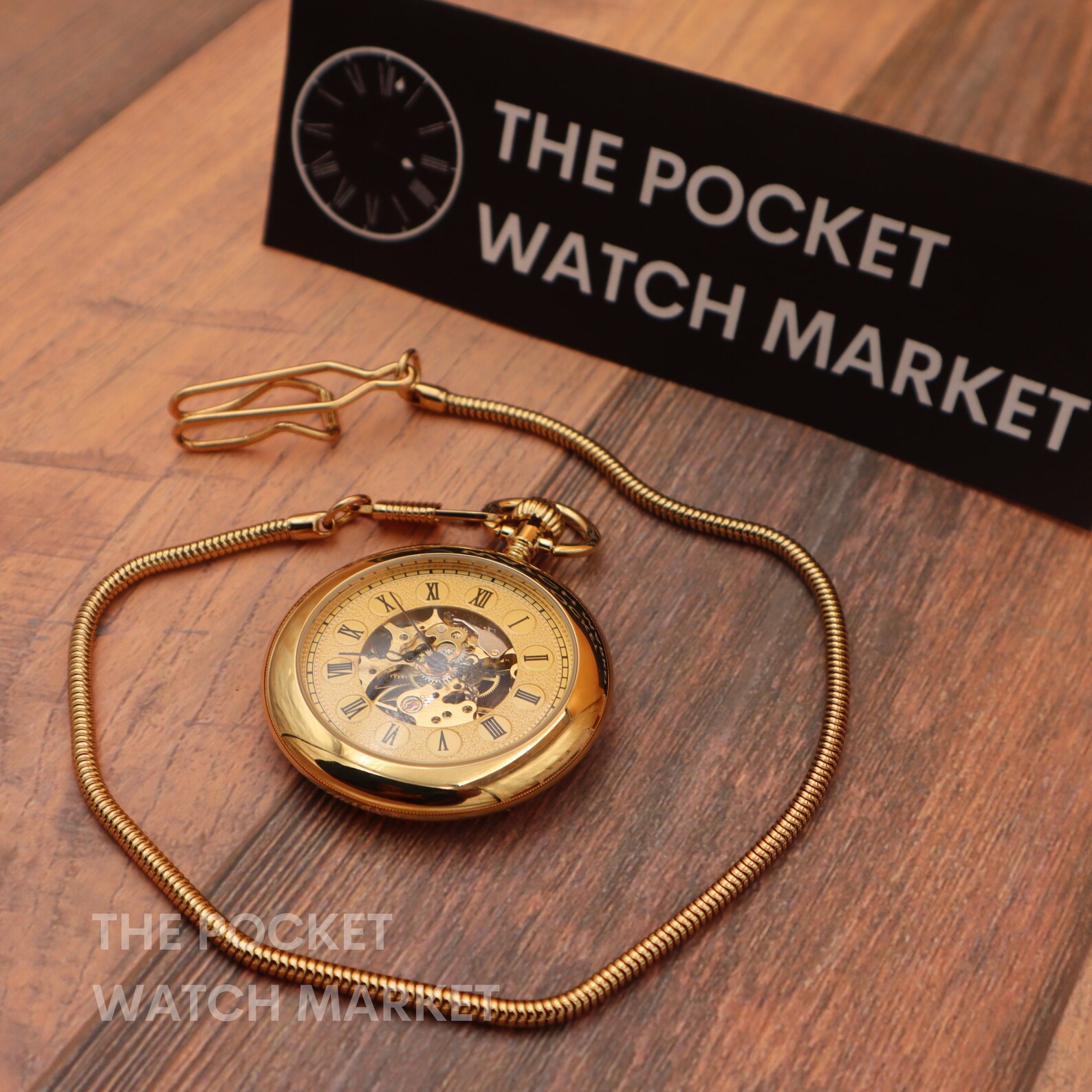 The Volta - Signature Mechanical Pocket Watch With Metal Chain and ...
