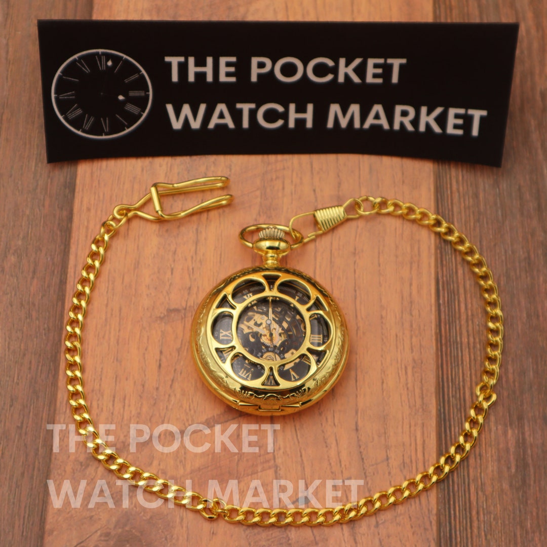 CUSTOM ENGRAVED Signature Mechanical Pocket Watch "the Hooke ...