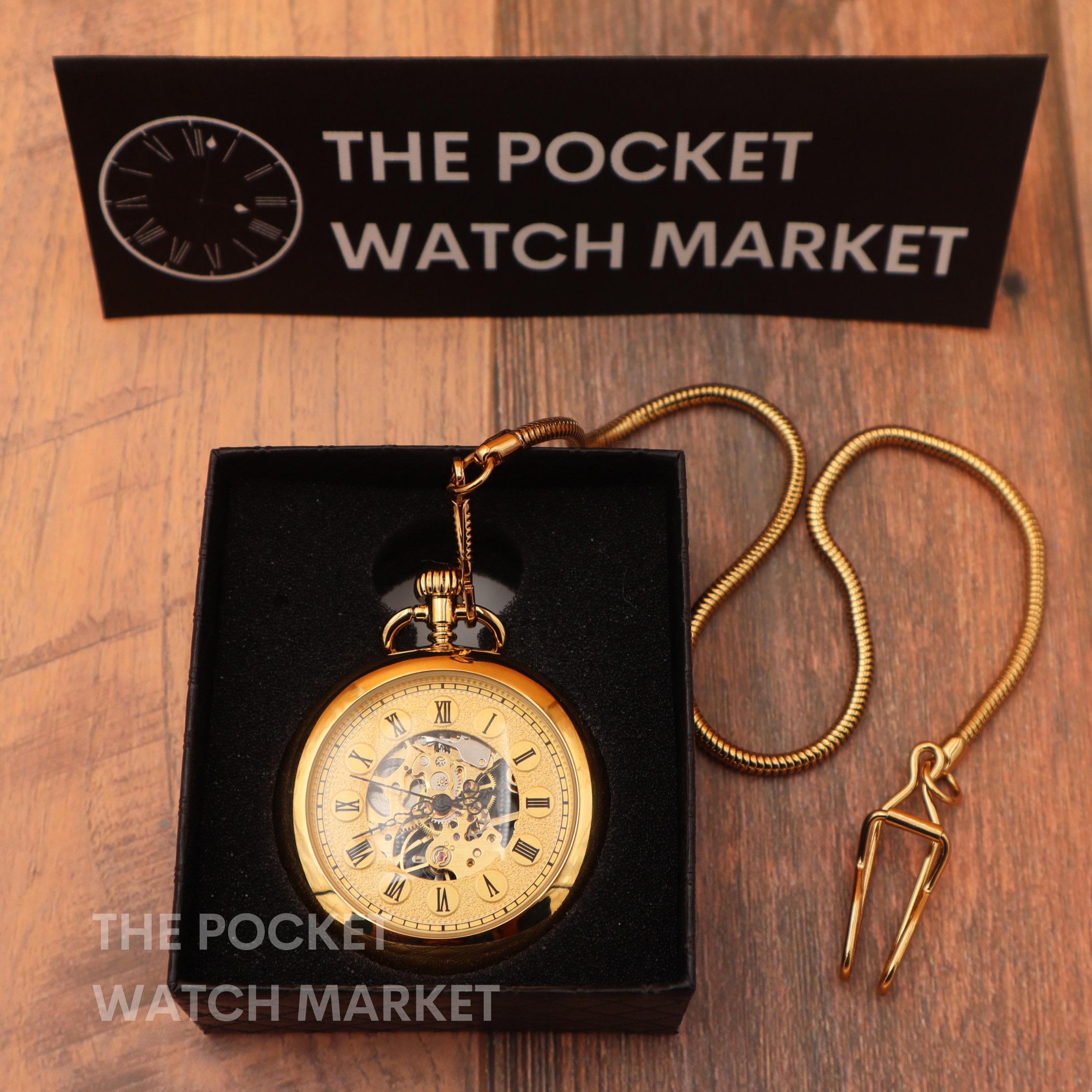 The Volta - Signature Mechanical Pocket Watch With Metal Chain and ...