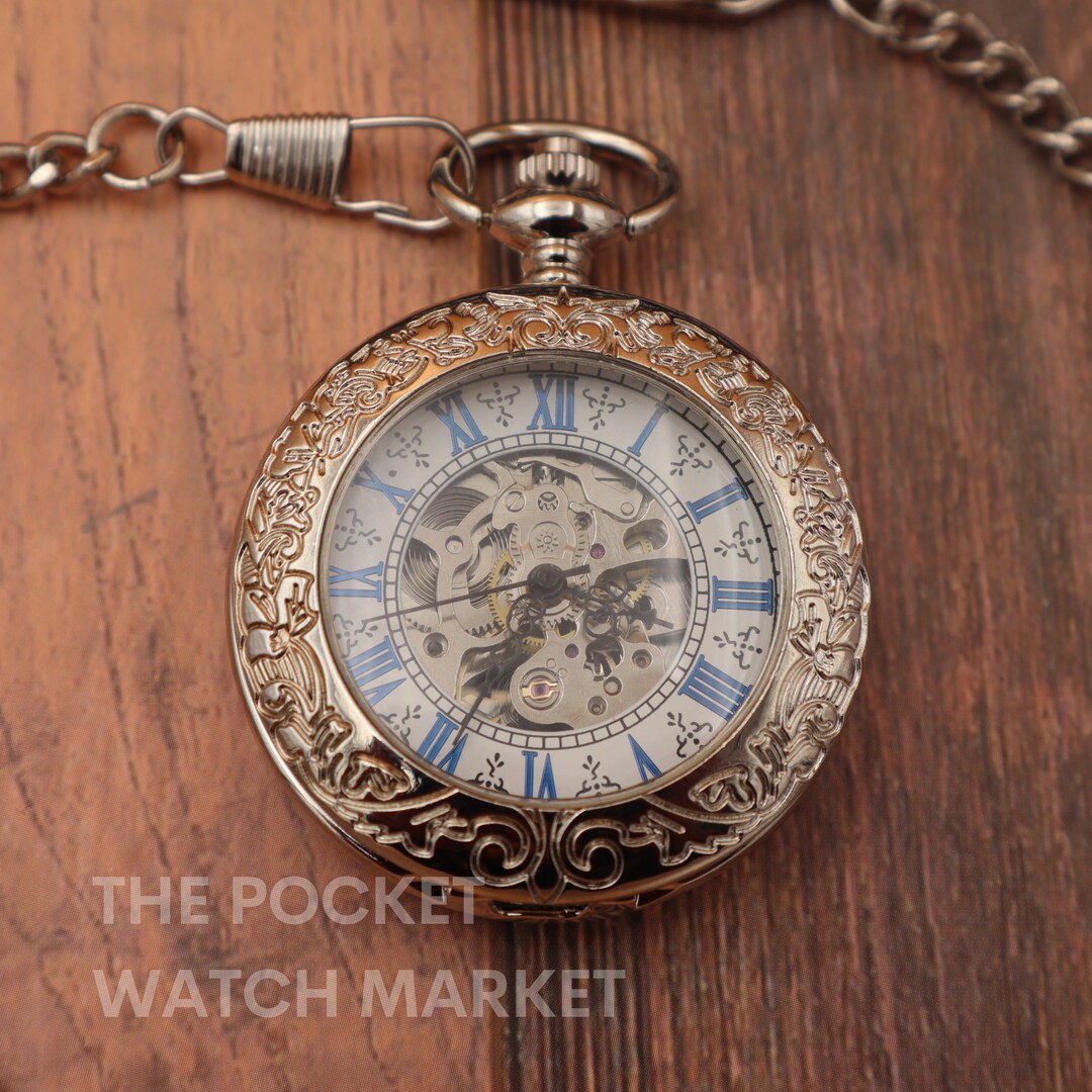 The Galilei - Signature Mechanical Pocket Watch With Metal Chain ...