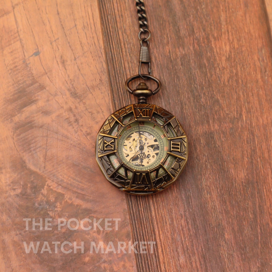 CUSTOM ENGRAVED Signature Mechanical Pocket Watch "the Arianna ...