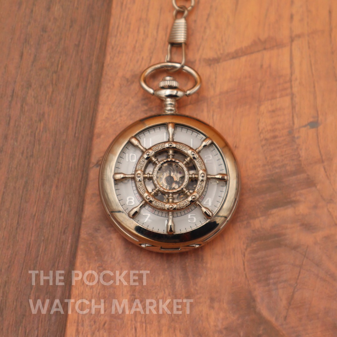 The Maxwell - Signature Mechanical Pocket Watch With Metal Chain ...