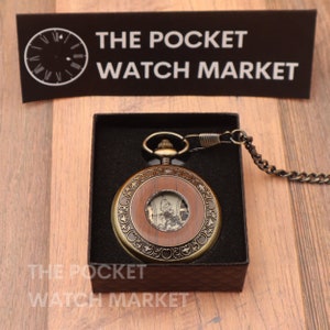 The Caesar - Signature Mechanical Pocket Watch With Metal Chain - Wood ...