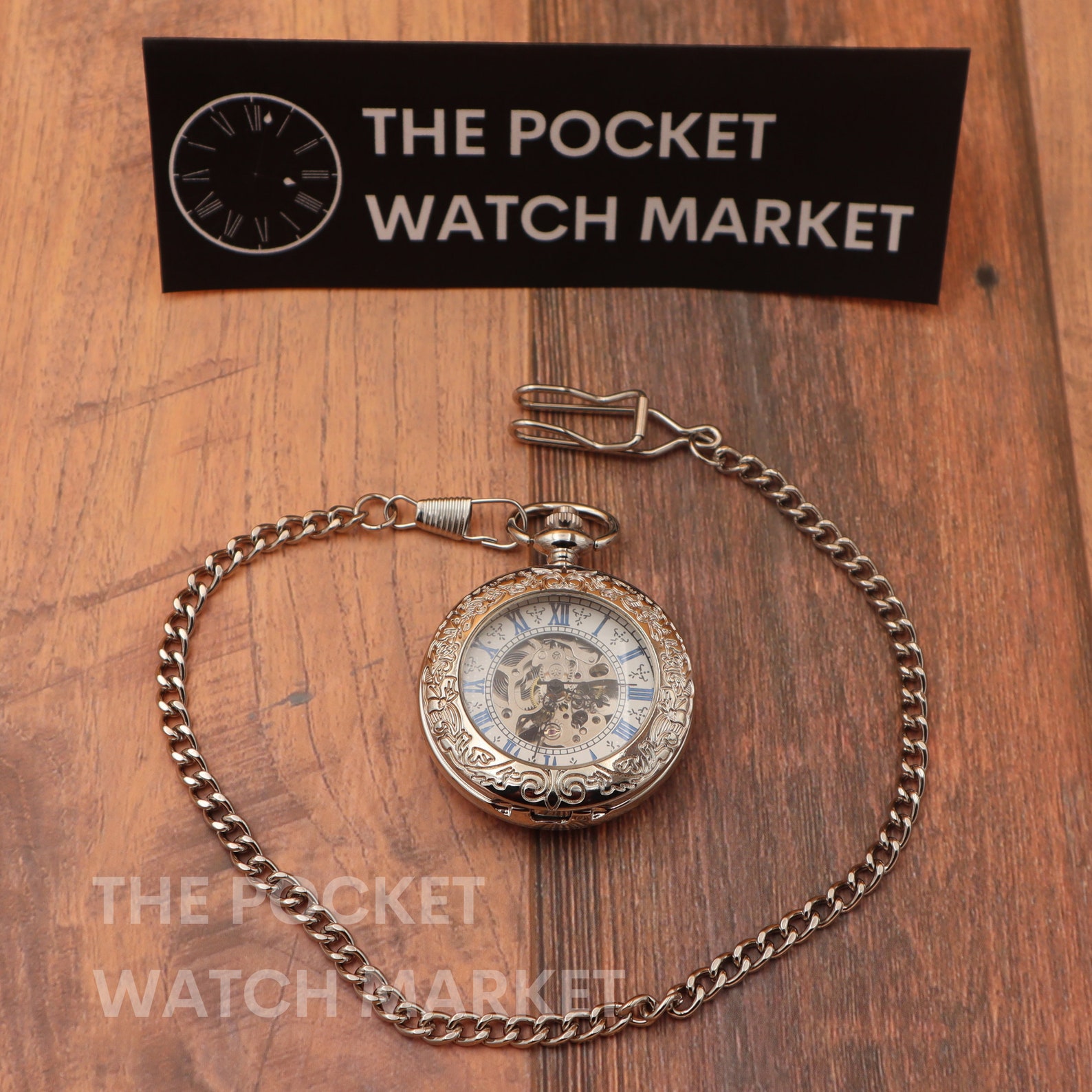 The Galilei - Signature Mechanical Pocket Watch With Metal Chain ...