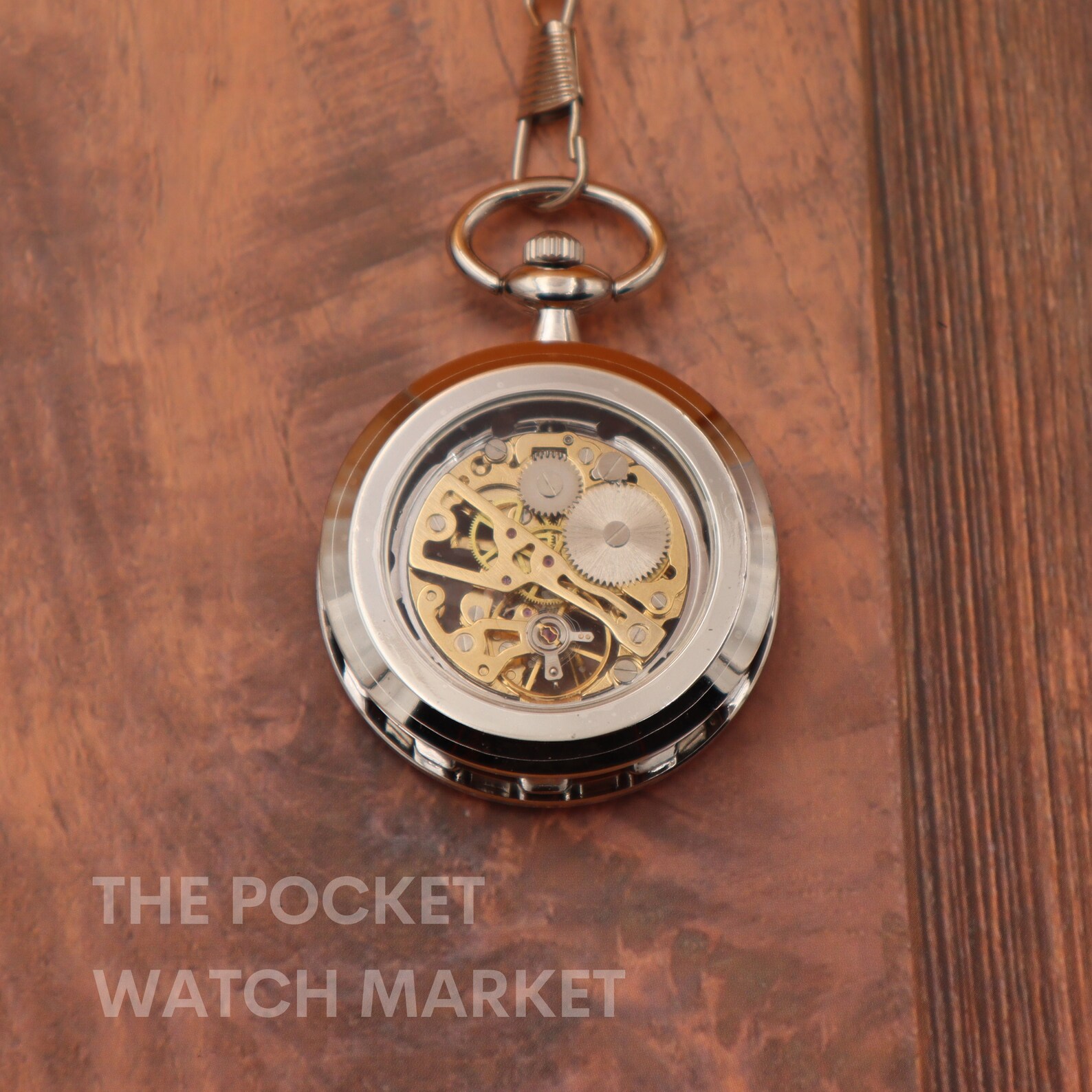 The Vinci - Signature Mechanical Pocket Watch With Metal Chain and ...