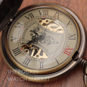 The Caesar - Signature Mechanical Pocket Watch With Metal Chain - Wood ...